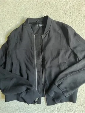 Theory | Jackets & Coats | Theory Womens Black Bomber Jacket | Poshmark